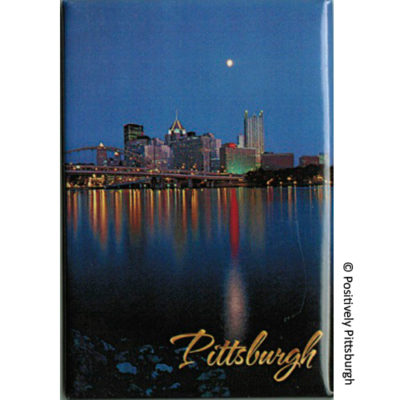 Pittsburgh at Night Vertical Rigid Magnet - Positively Pittsburgh