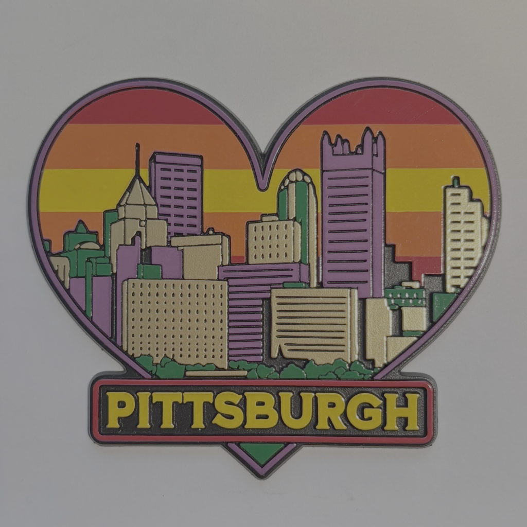 Pgh Multi-colored Flexible Magnet - Positively Pittsburgh